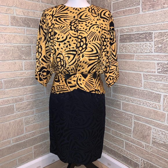 Saint Romie | Dresses | Vintage Saint Romie Dress 0 Silk Animal Print ...